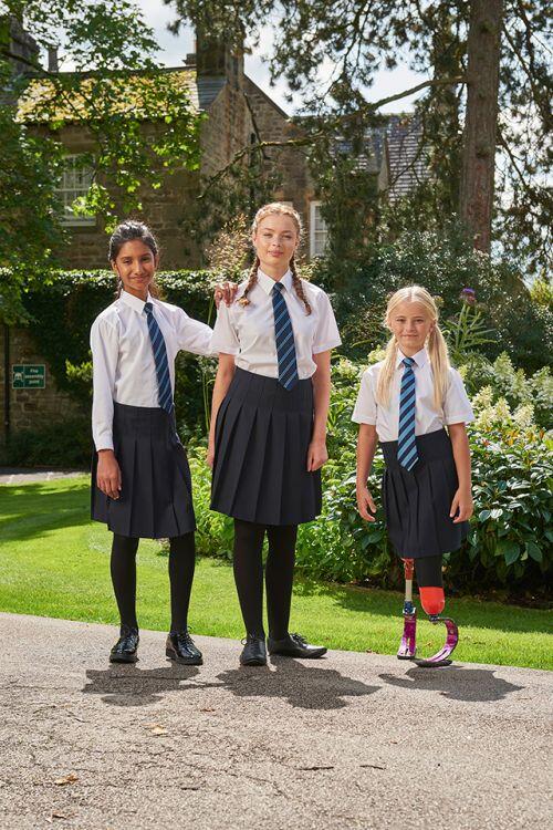 Trutex Senior Stitch Down Pleat Skirt - Harrow Grey - Total Schools Direct